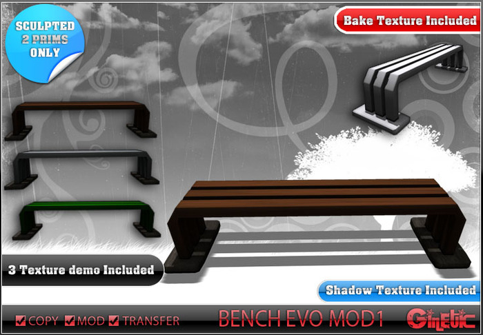 Second Life Marketplace - [G] Bench Evo mod1